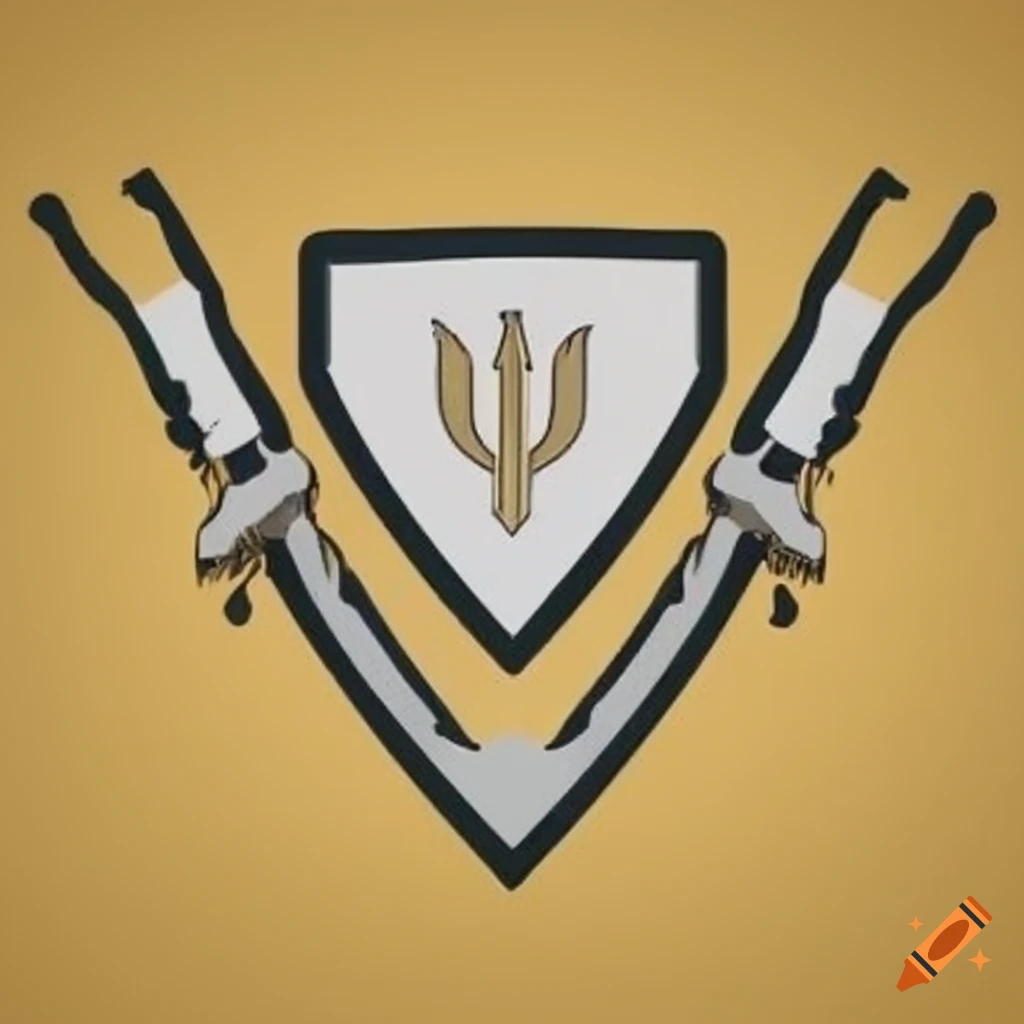 Minimalistic symbol of a sword and sigma sign on Craiyon