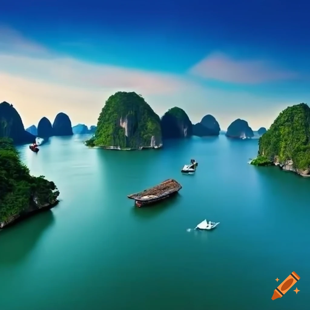 Stunning view of ha long bay on Craiyon