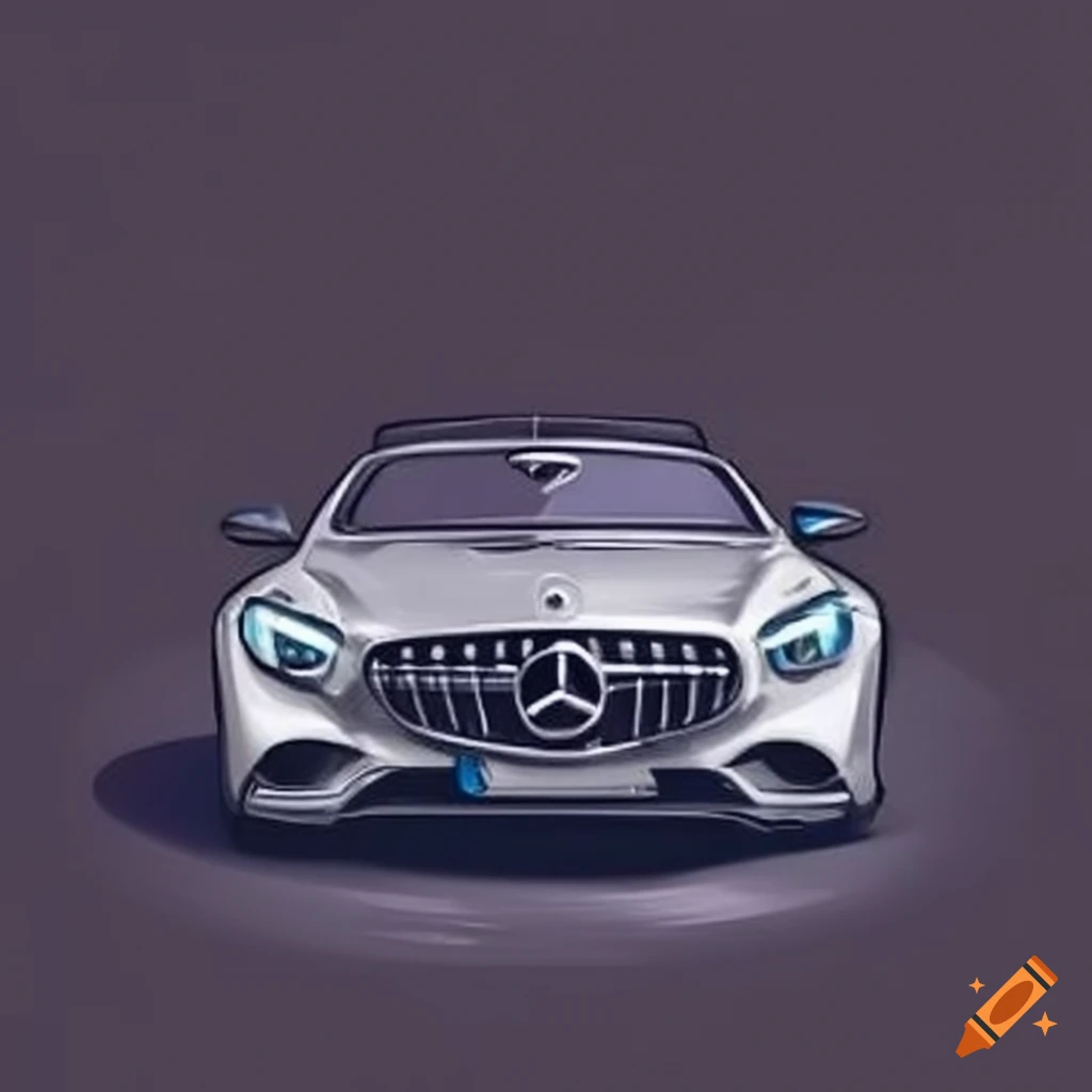 Artistic depiction of a mercedes amg in motion