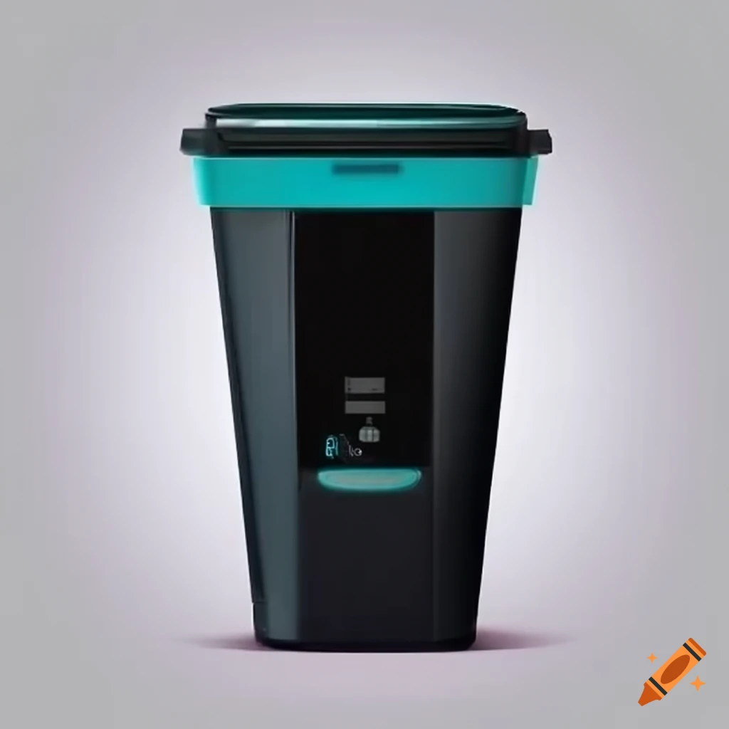 Smart bin with a built-in screen for waste management on Craiyon