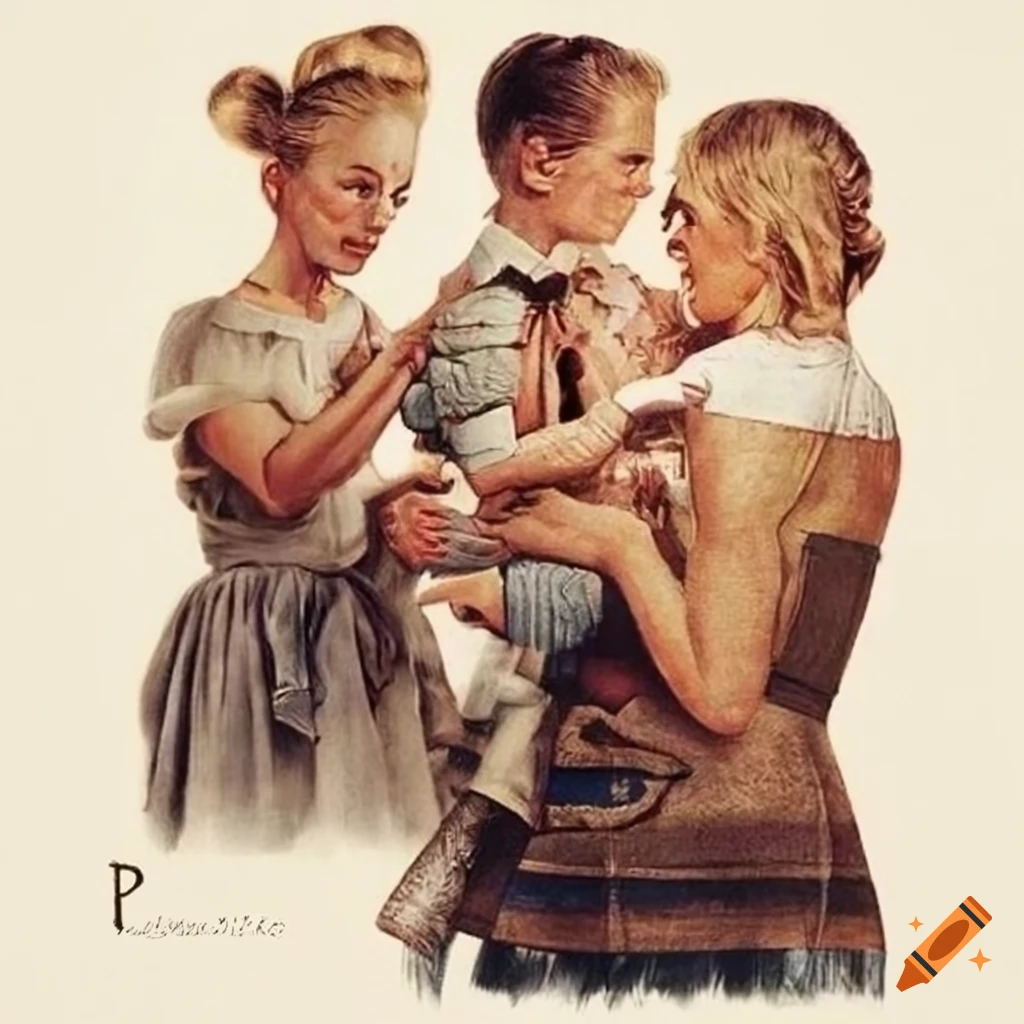 Artwork by norman rockwell at adult shop on Craiyon