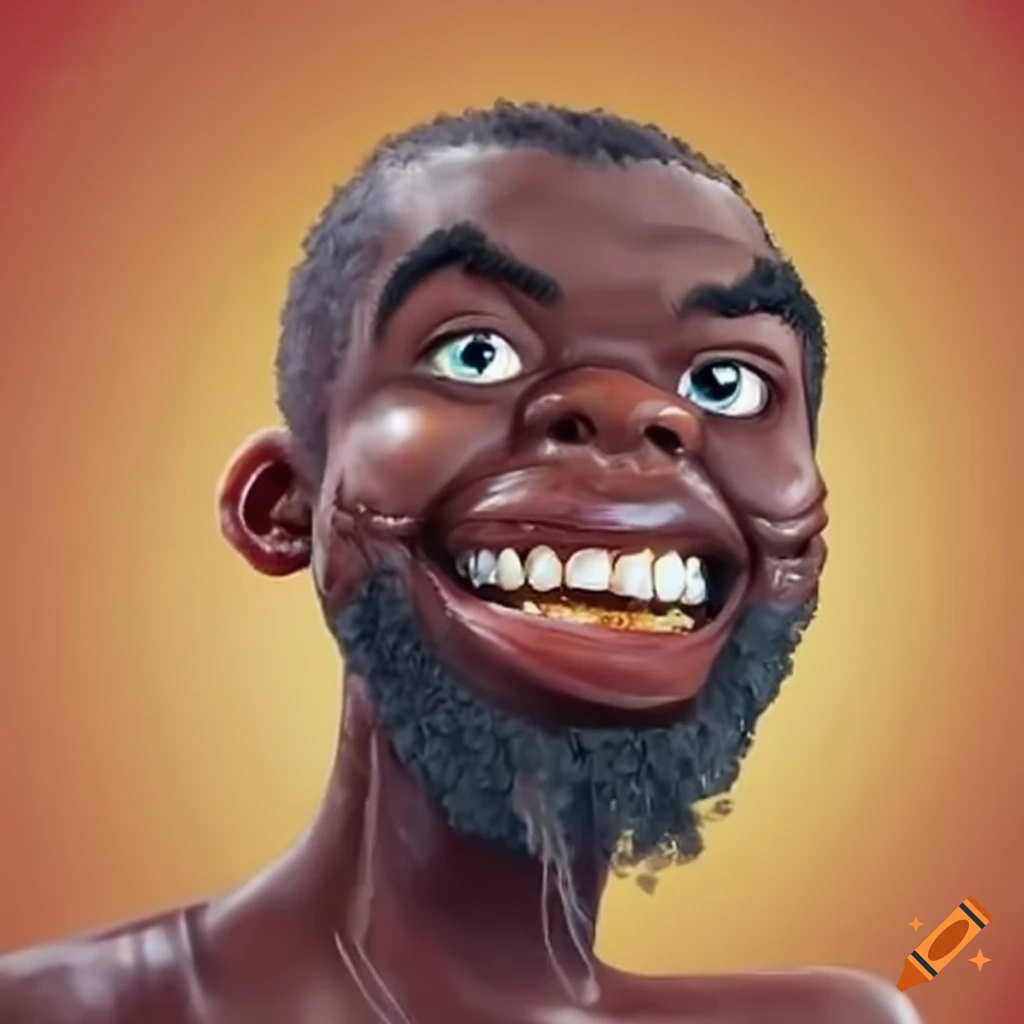 Man holding a chicken nugget on Craiyon