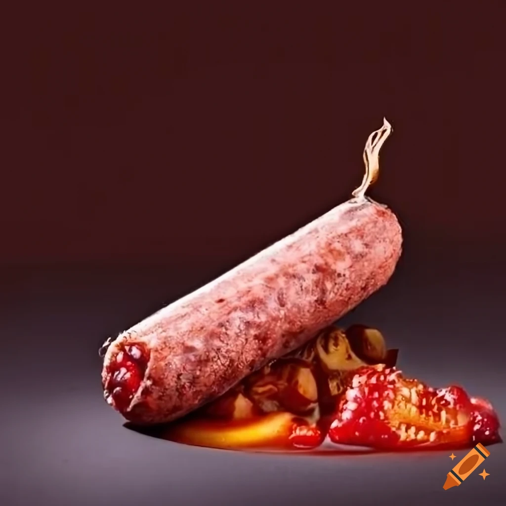 Red fruit sausage on Craiyon