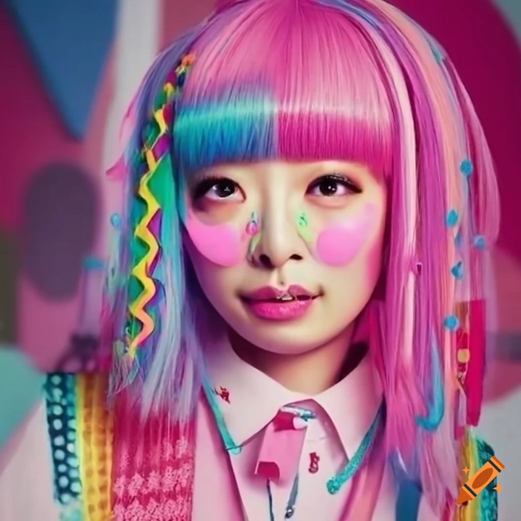 Kyary pamyu pamyu and yasutaka nakata in a royal setting on Craiyon