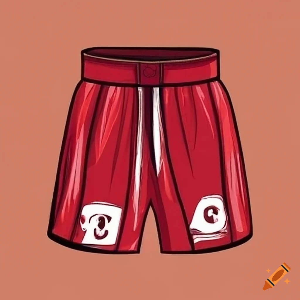 Red pair of shorts on Craiyon