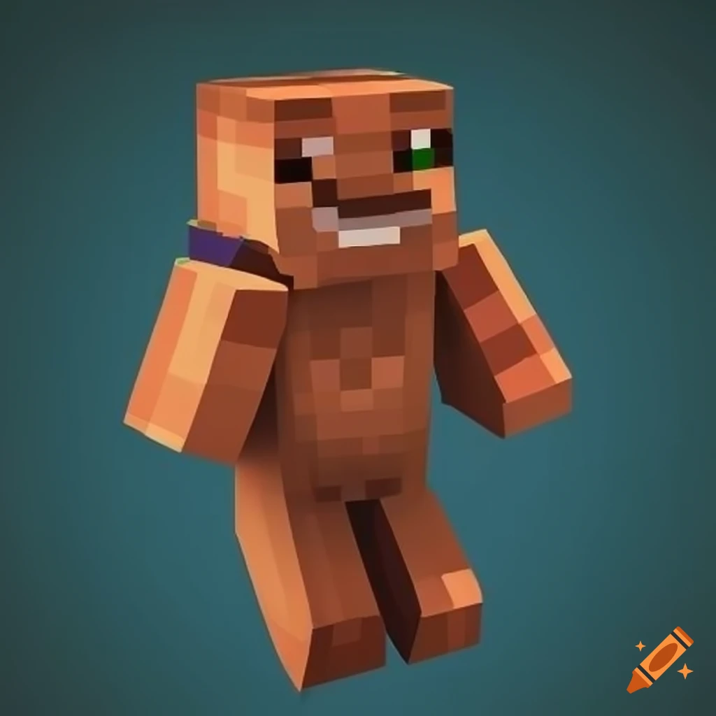 Copper-based colored minecraft character