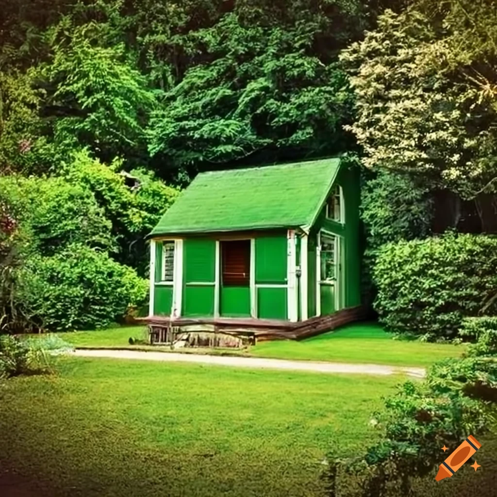 Green house with beautiful garden on Craiyon
