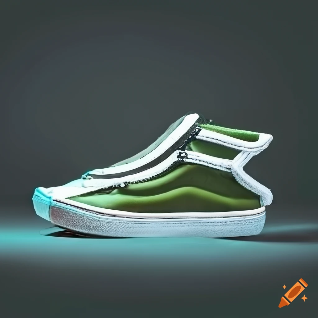 Bulky futuristic vans shoes with organic design on Craiyon