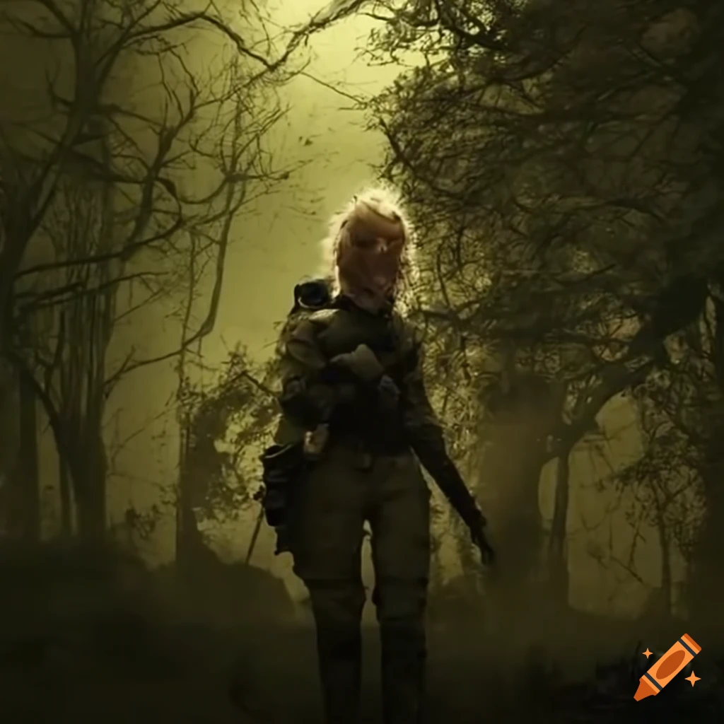 Image of a female ecologist in stalker universe on Craiyon