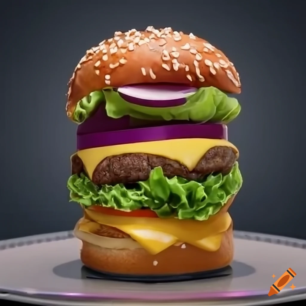 Burger with a mustache on Craiyon