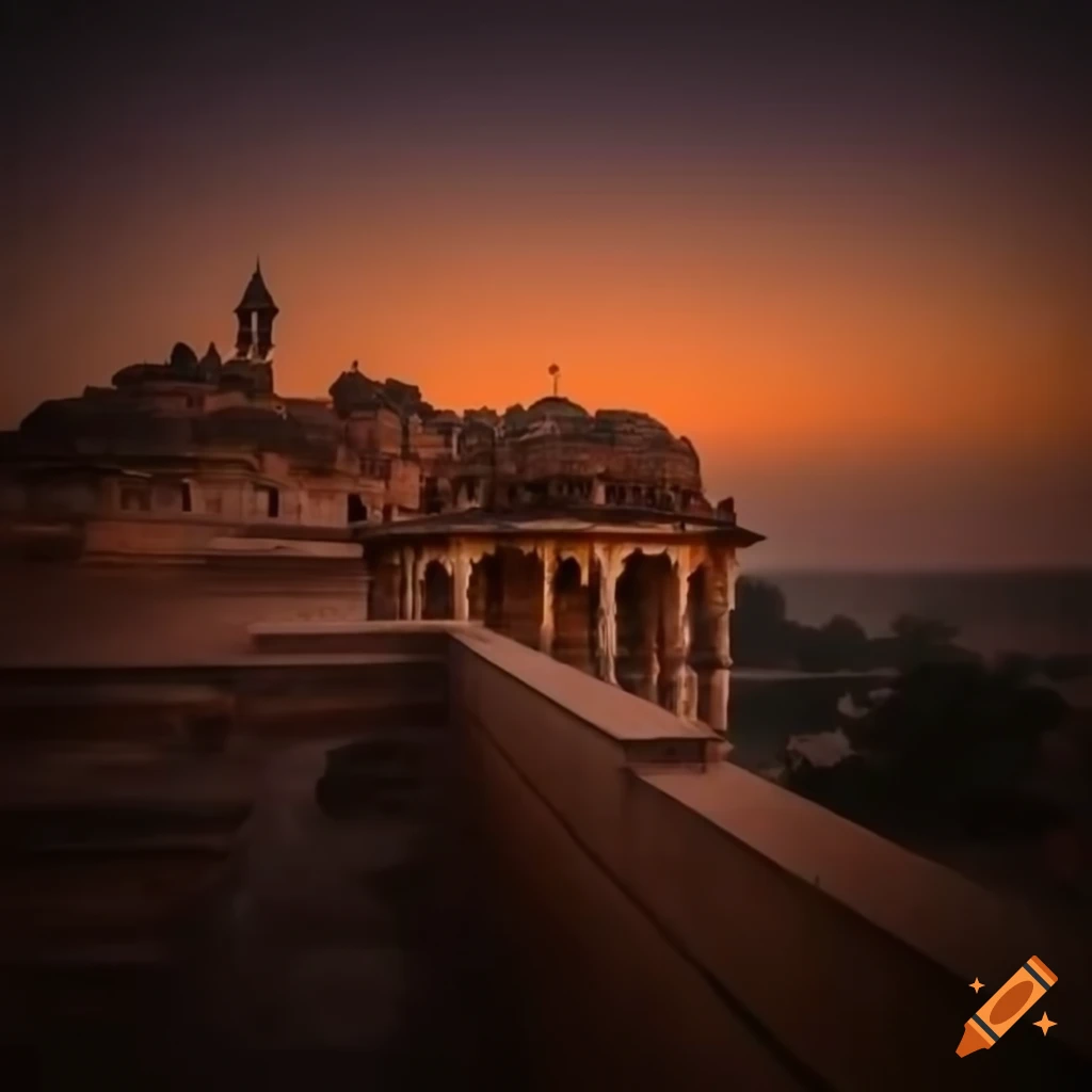 Illustration of rajasthan's monuments and landscapes