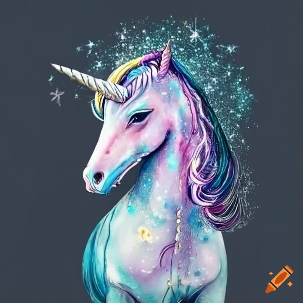 Unicorn with 5 horns on Craiyon