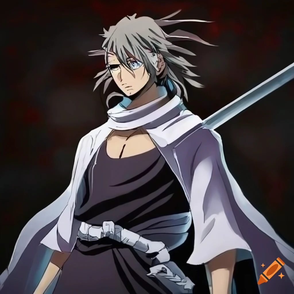 Cosplay of makoto shishio fused with byakuya kuchiki on Craiyon