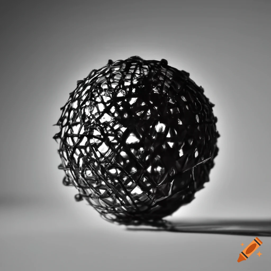Abstract 3d rendering of interconnected spheres on Craiyon