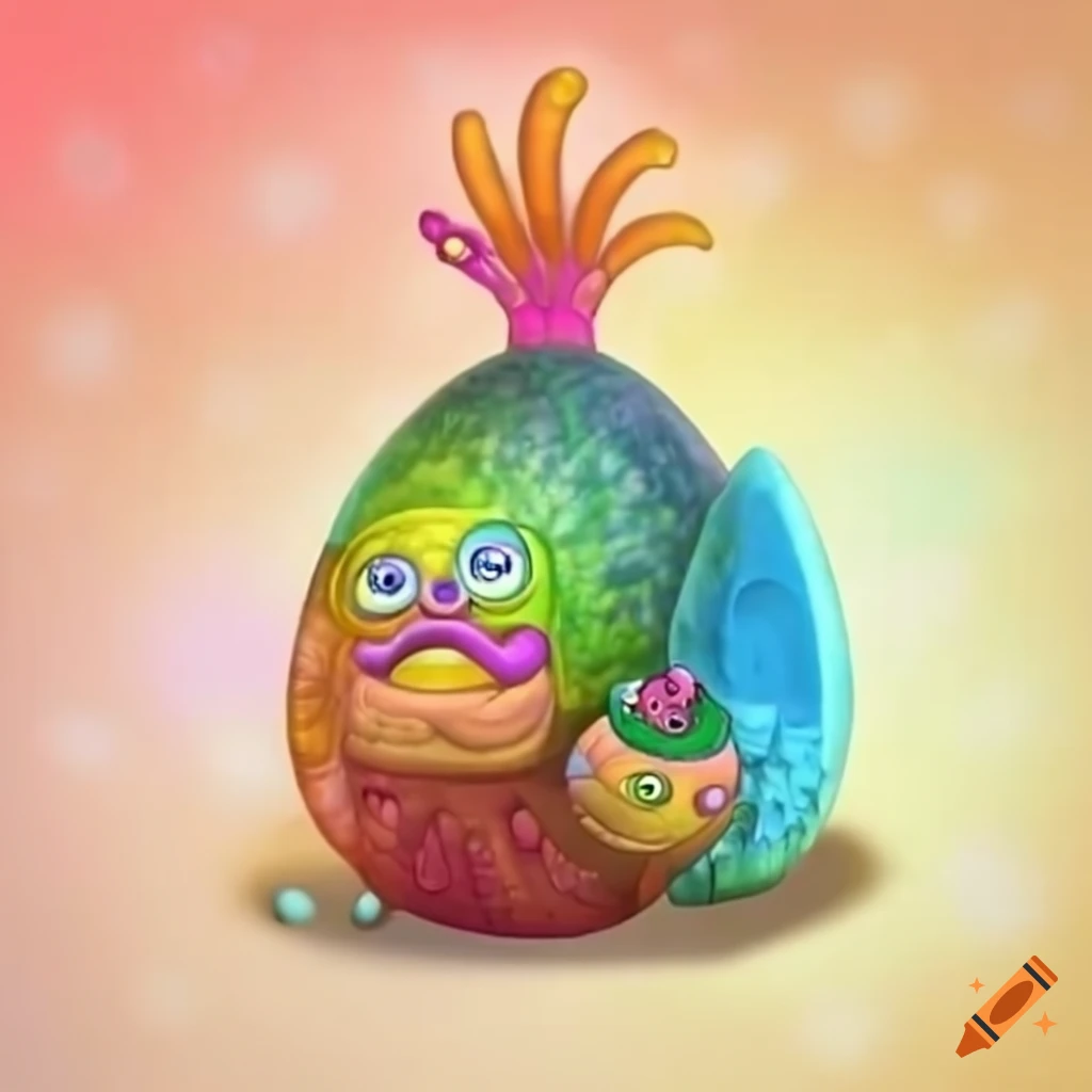 Easter egg tree from my singing monsters game on Craiyon