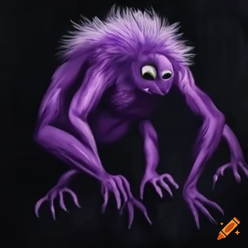 Illustration of a purple five-armed monster