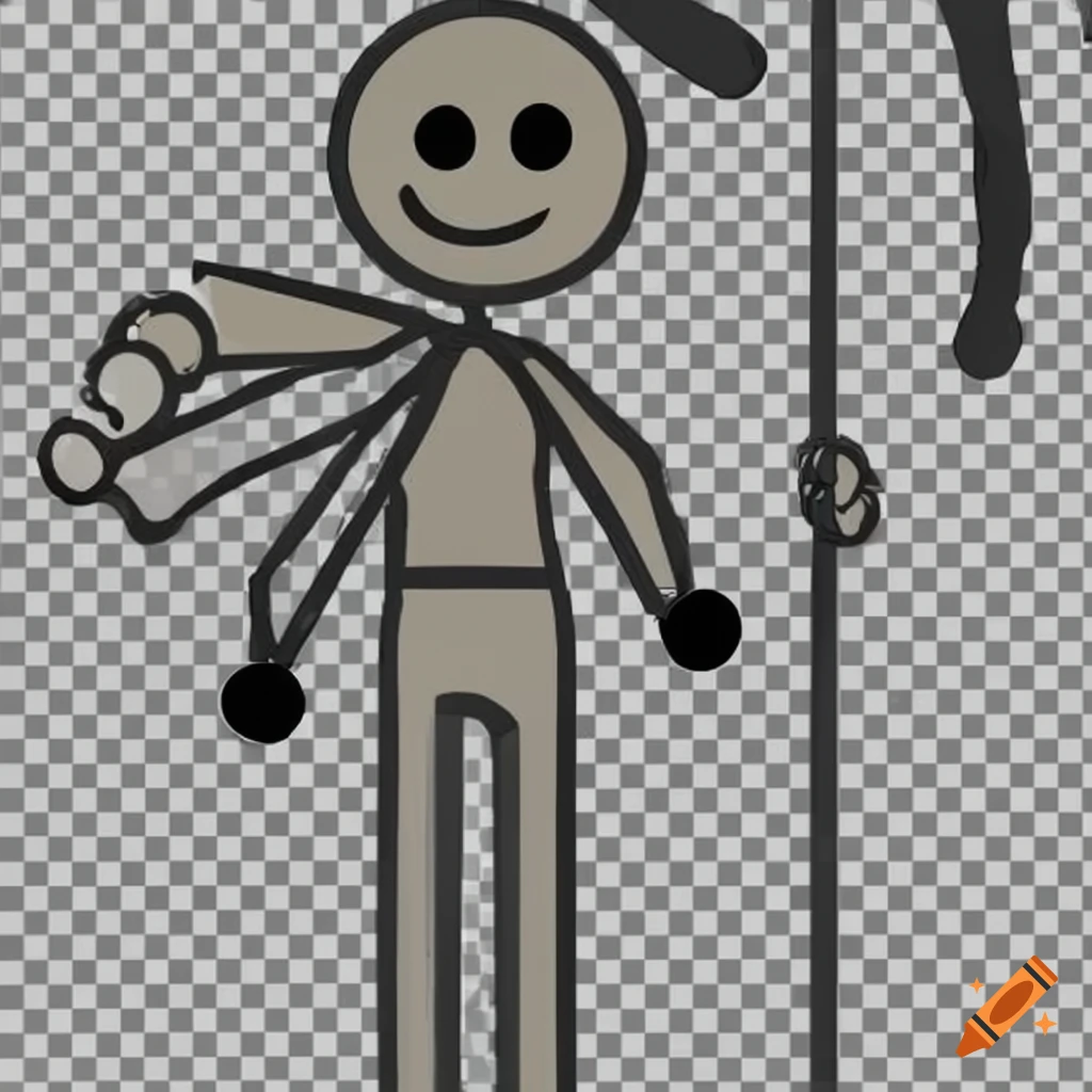 Stickman with a trollface on Craiyon