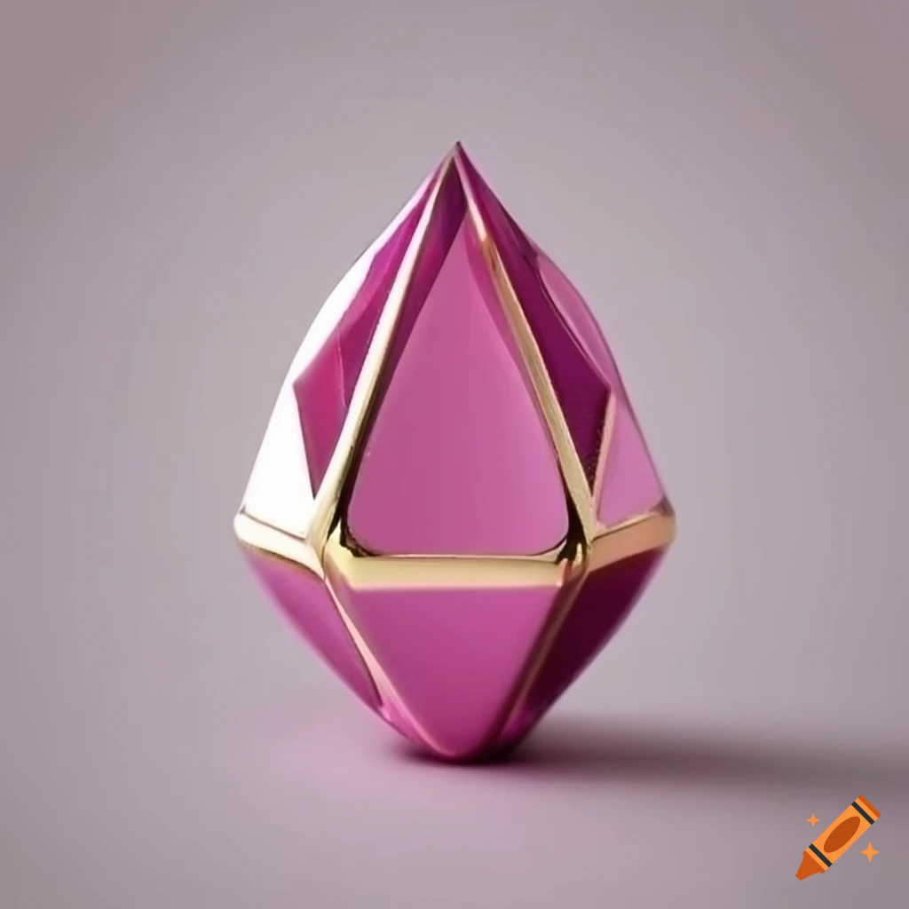 Fuchsia pink diamond-shaped wax seal on Craiyon