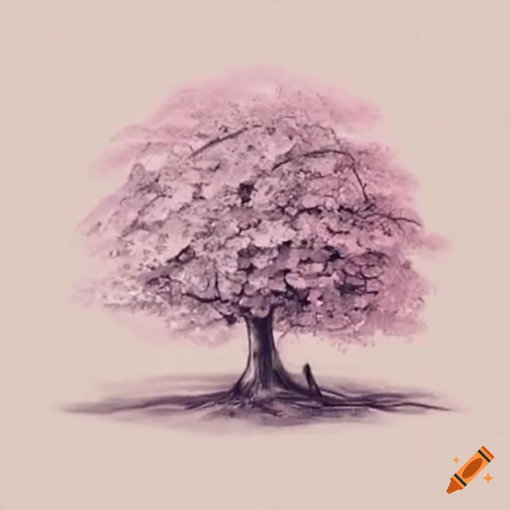 Shadow of a cherry blossom tree on Craiyon