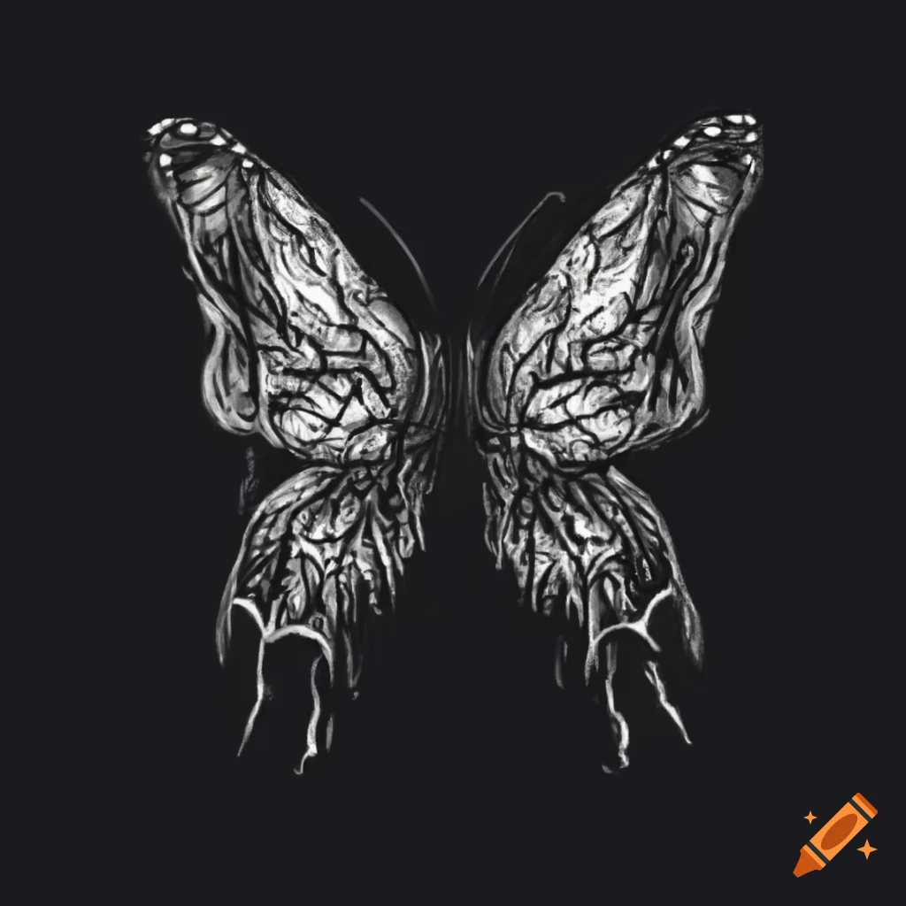 Sketch of a zombie butterfly