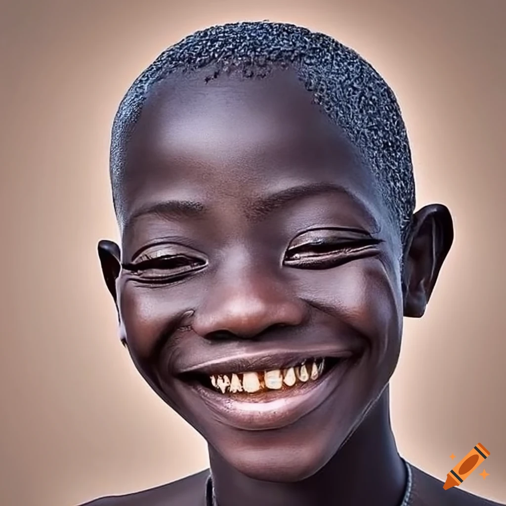 Portrait of a Nigerian person with a smile on Craiyon