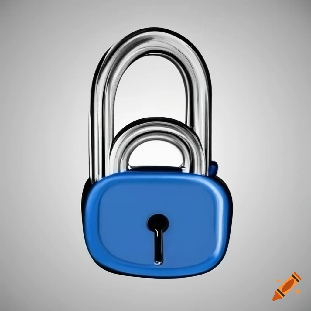 Blue key and lock on Craiyon
