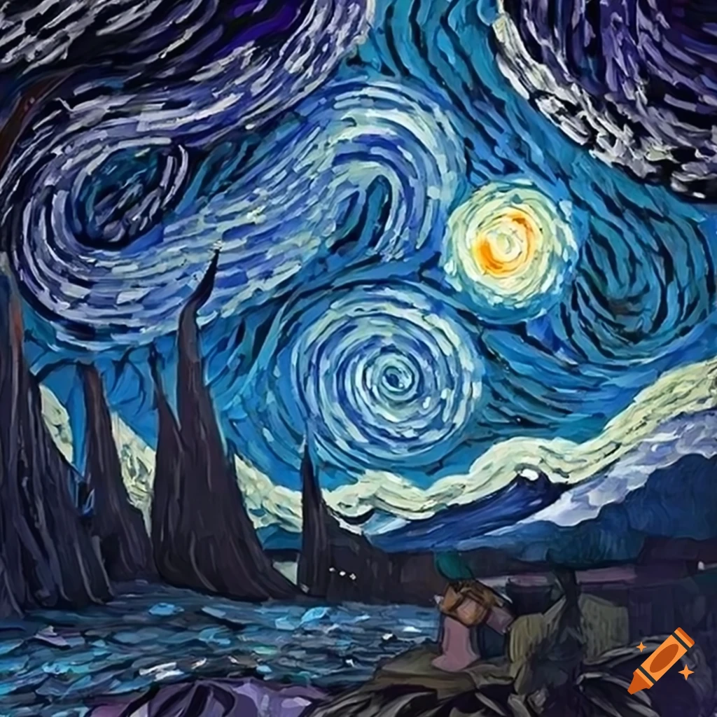 Starry night sky on Craiyon