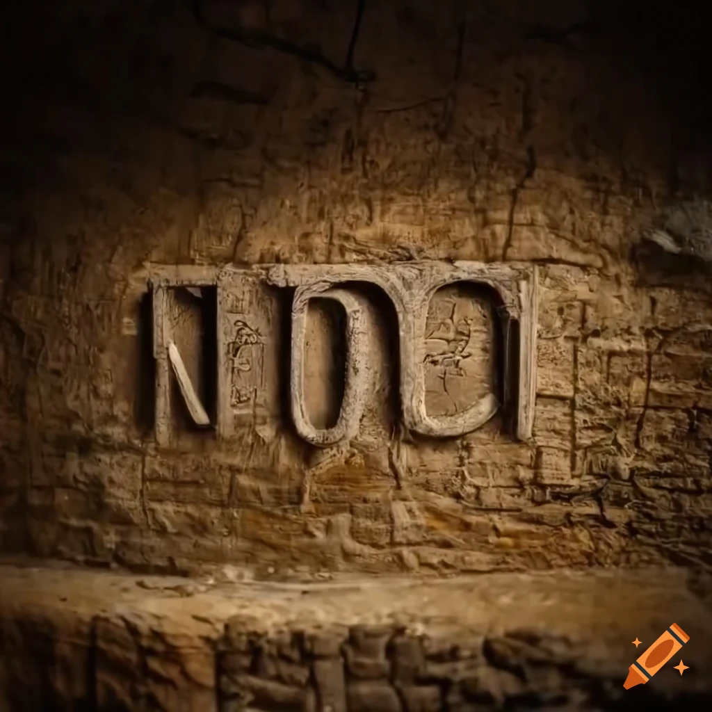 Intriguing chalk art of ancient alphabet letters in a cave inscription ...
