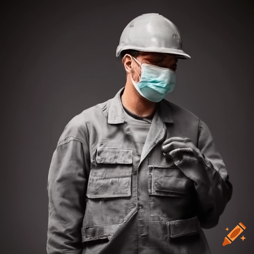 Warehouse worker wearing a mask in new orleans on Craiyon