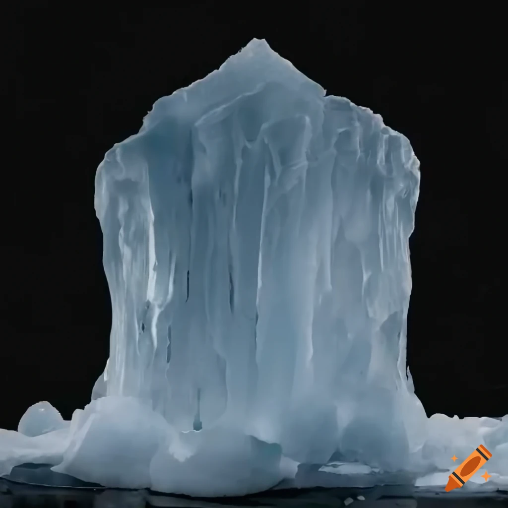Abstract art of melting ice columns