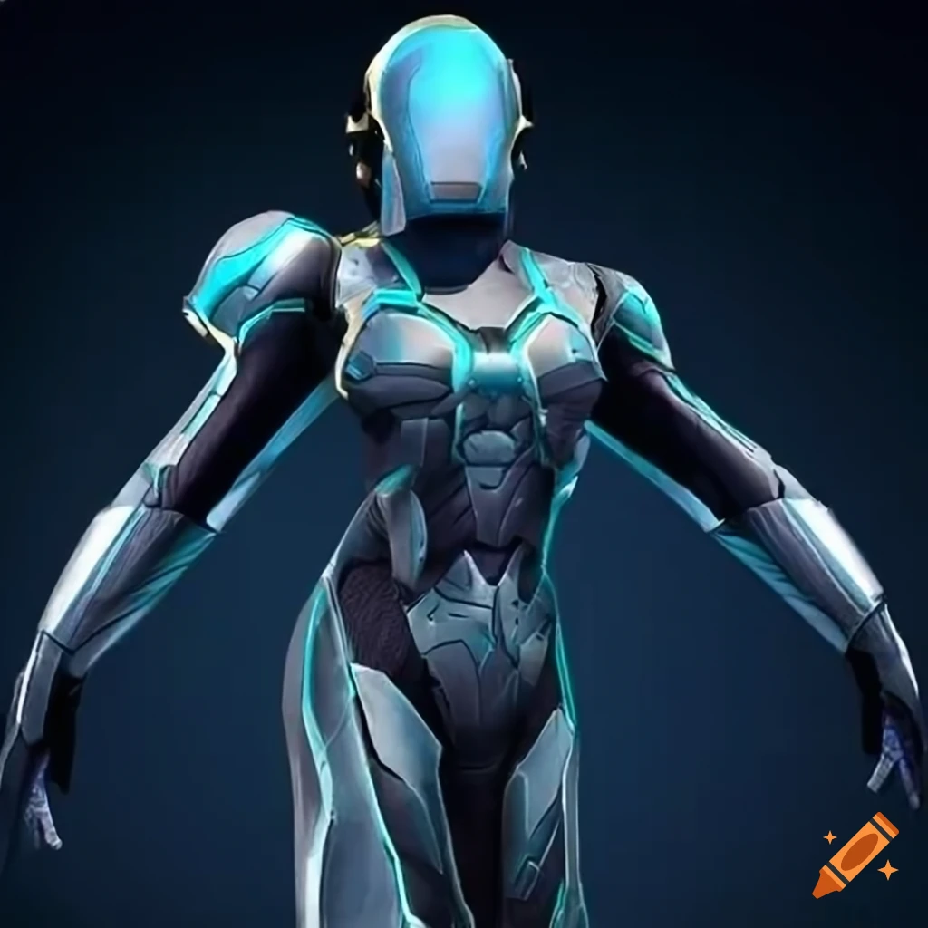 Character with biomedicine outfit and high-tech armor on Craiyon