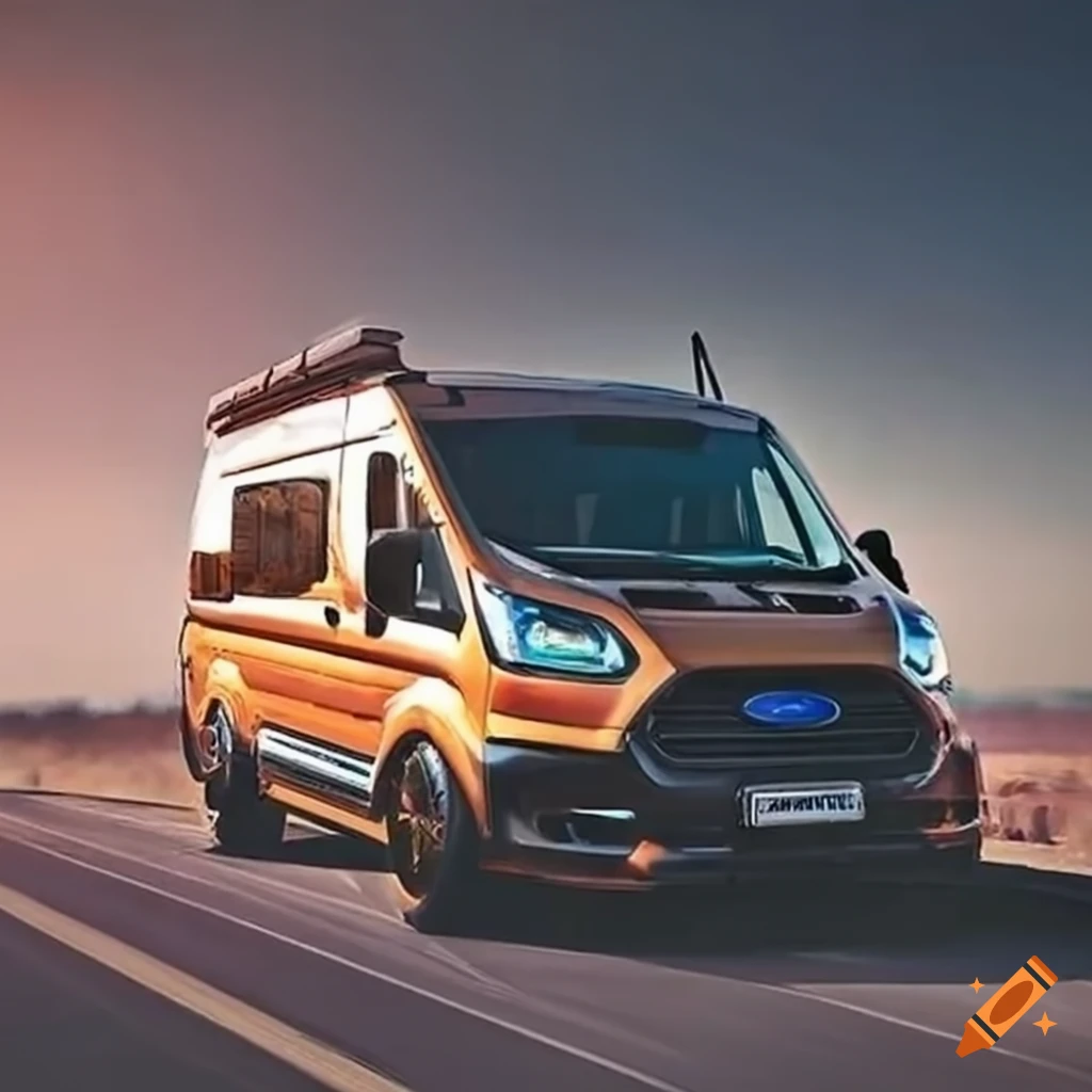 Ford transit truck on the highway on Craiyon