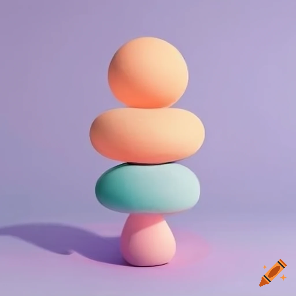 Abstract pastel composition in harmonious colors