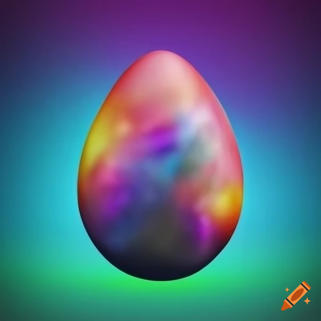 Rainbow wolf egg background on Craiyon