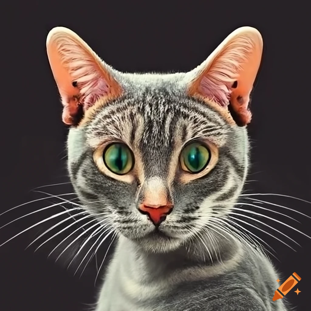 Close-up of a cat on Craiyon