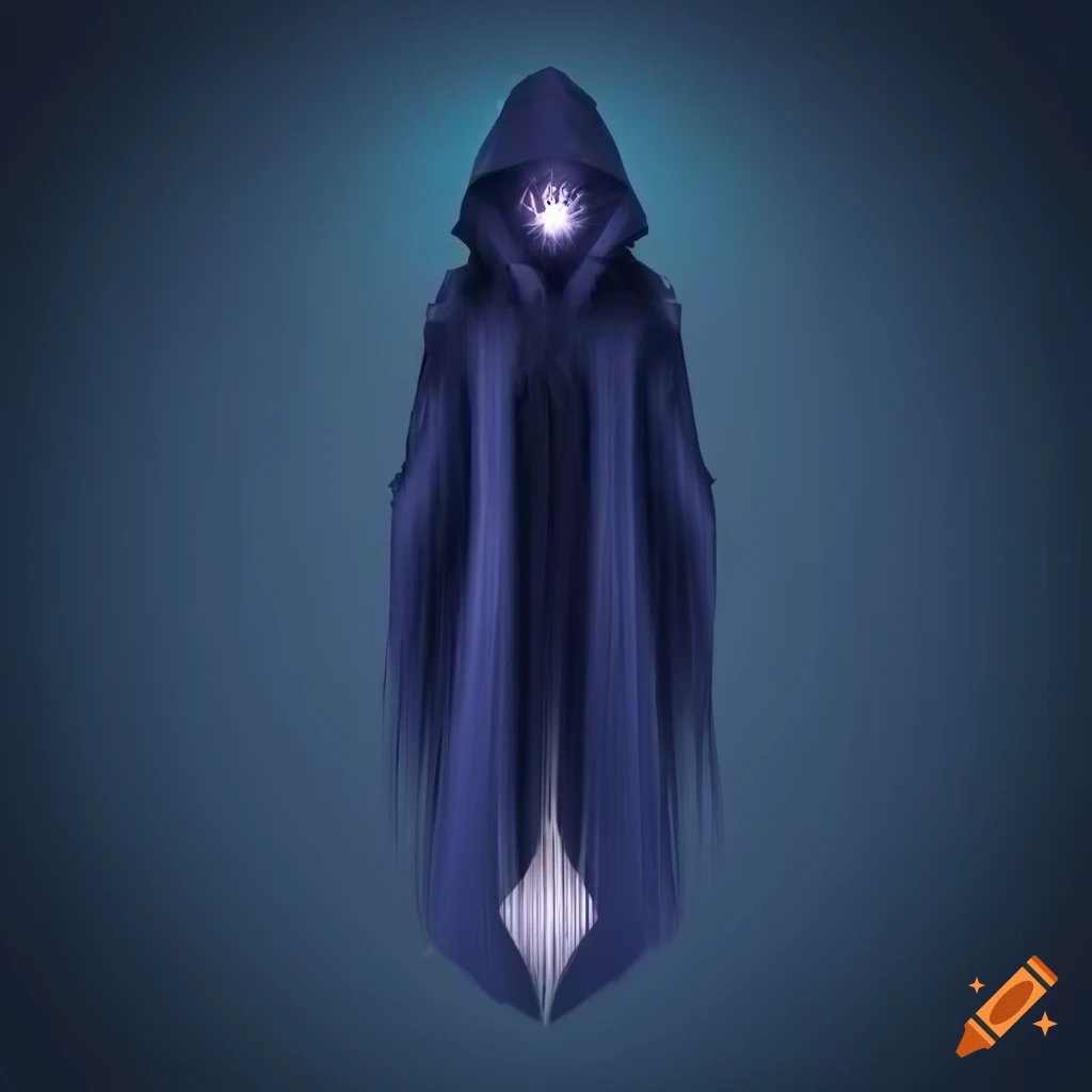 Dark and flowing cloak made of shadowy tendrils on Craiyon