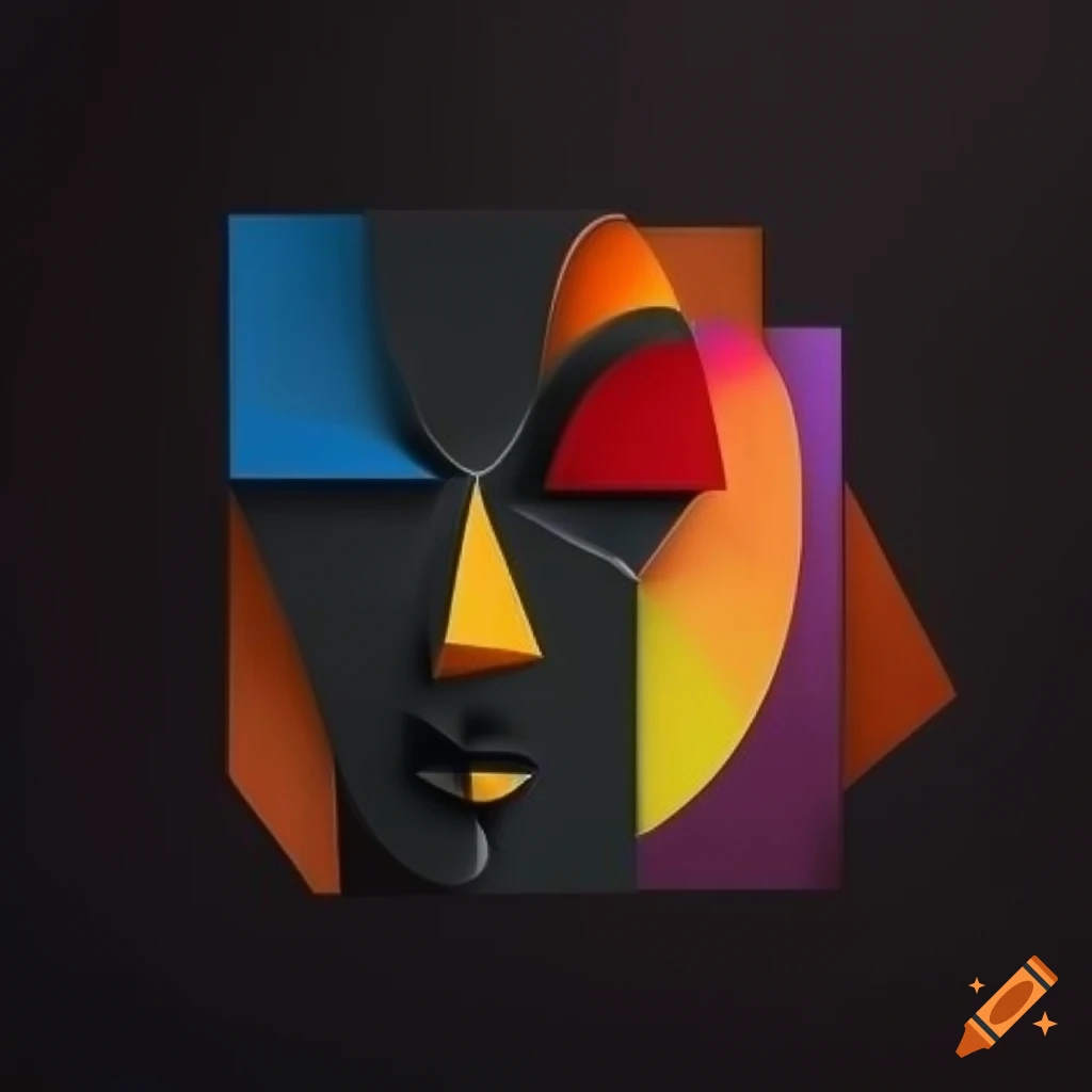 Subtle and black-accentuated surrealist cubist design