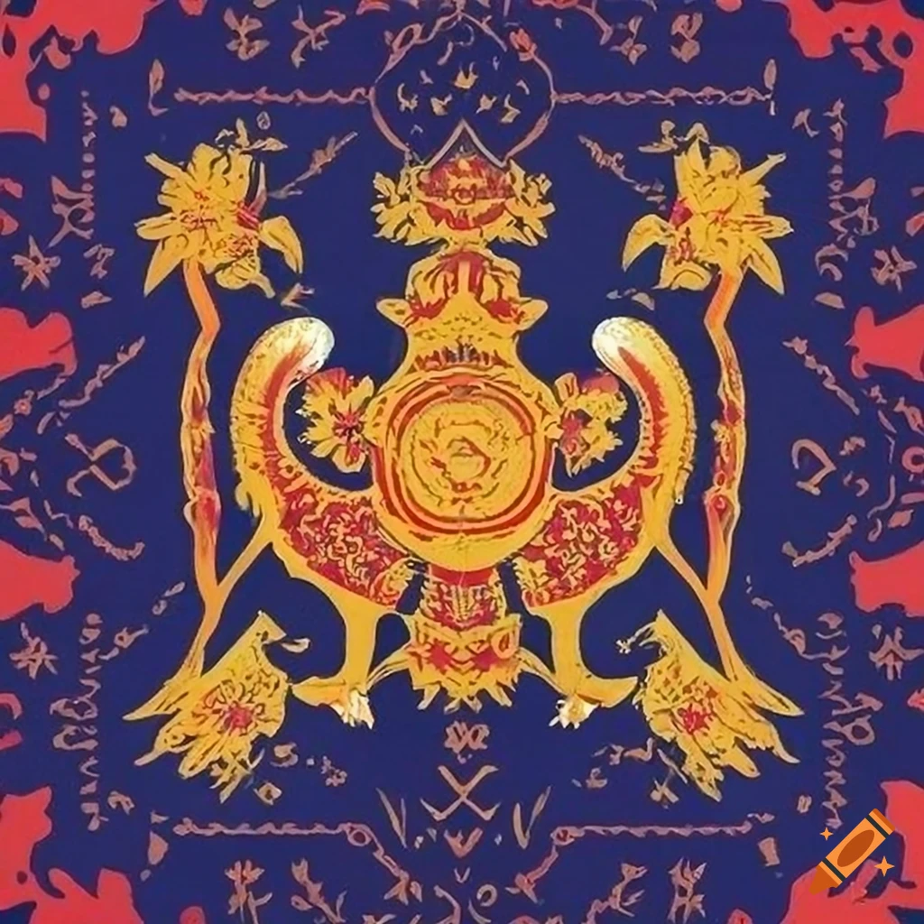 Intricately designed imperial flag on Craiyon