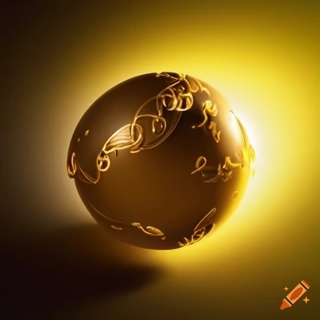 Golden globe with the words "the chat sphere" on Craiyon