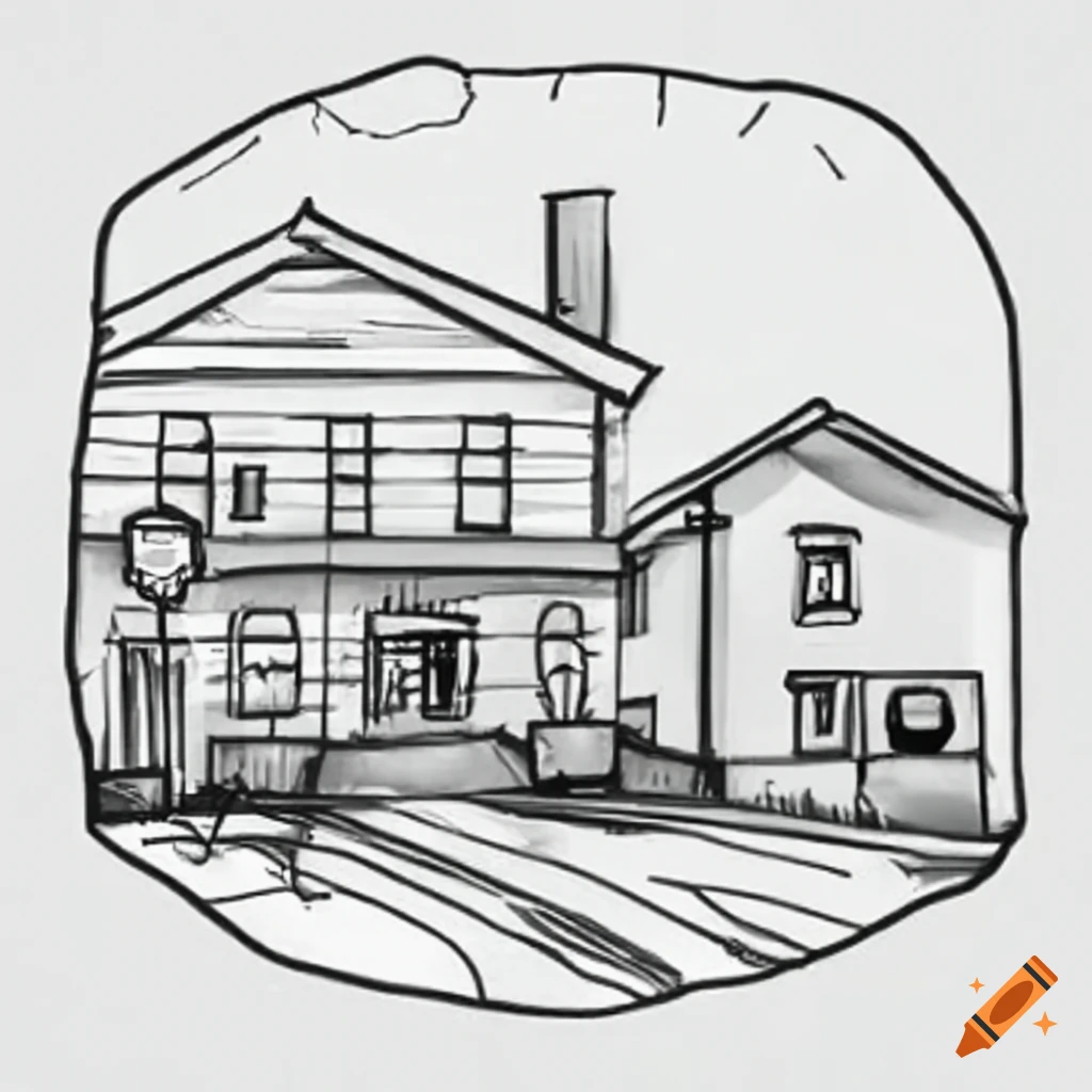 Picture of a modest rural home on Craiyon