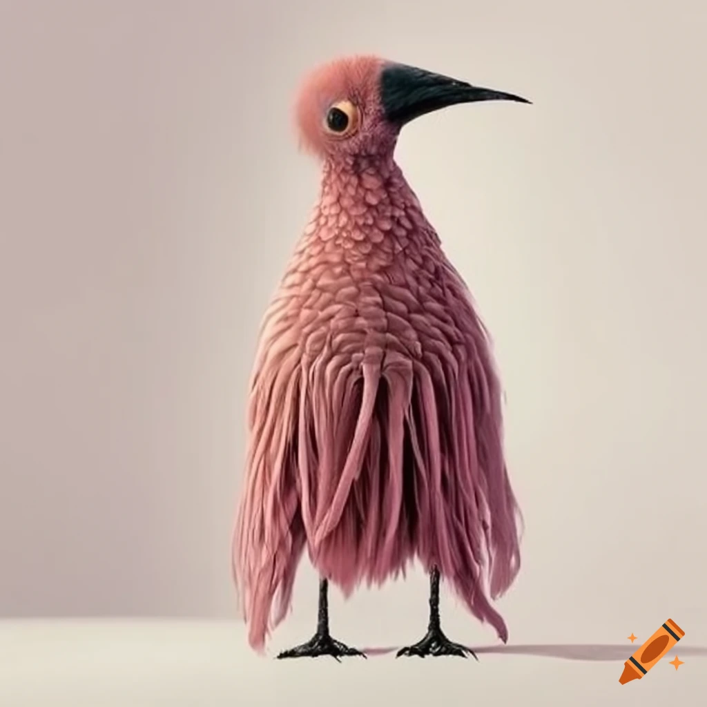 3d render of a white anthropomorphic bird with wings and arms on Craiyon