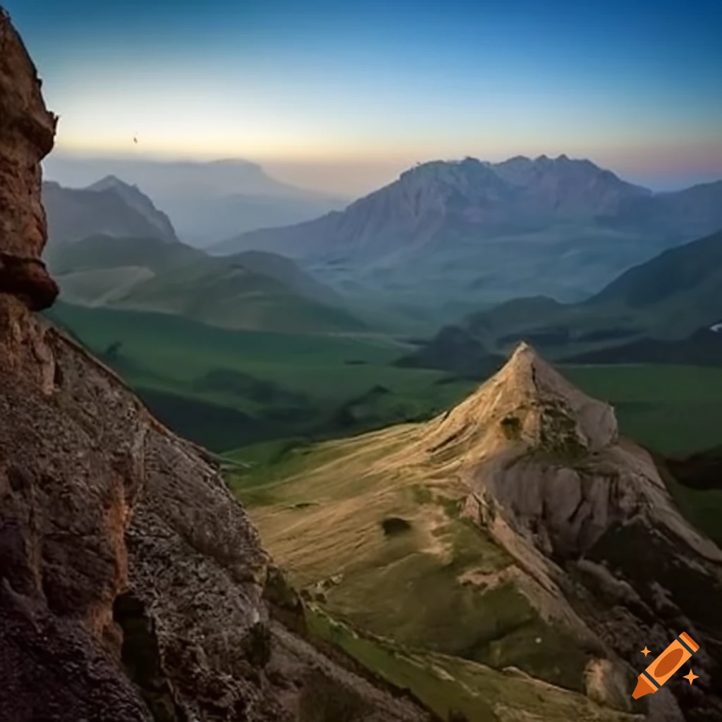 Mountains in dagestan region on Craiyon