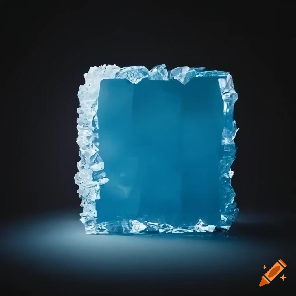 Ice block wall in a 2d game-like environment on Craiyon