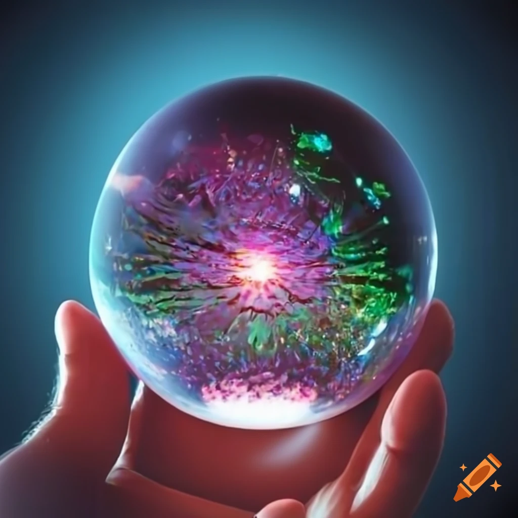 Person looking into a crystal ball
