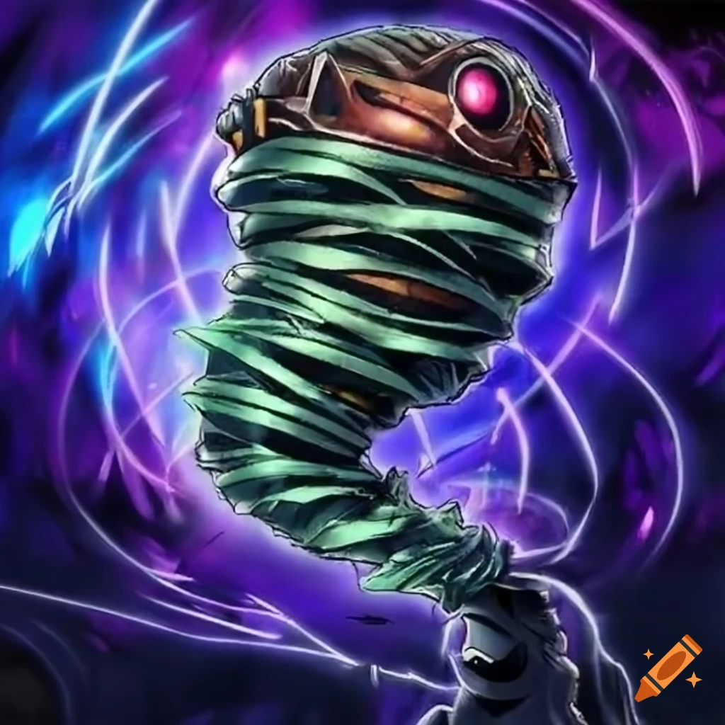 Yugioh card of a tornado with big eyes