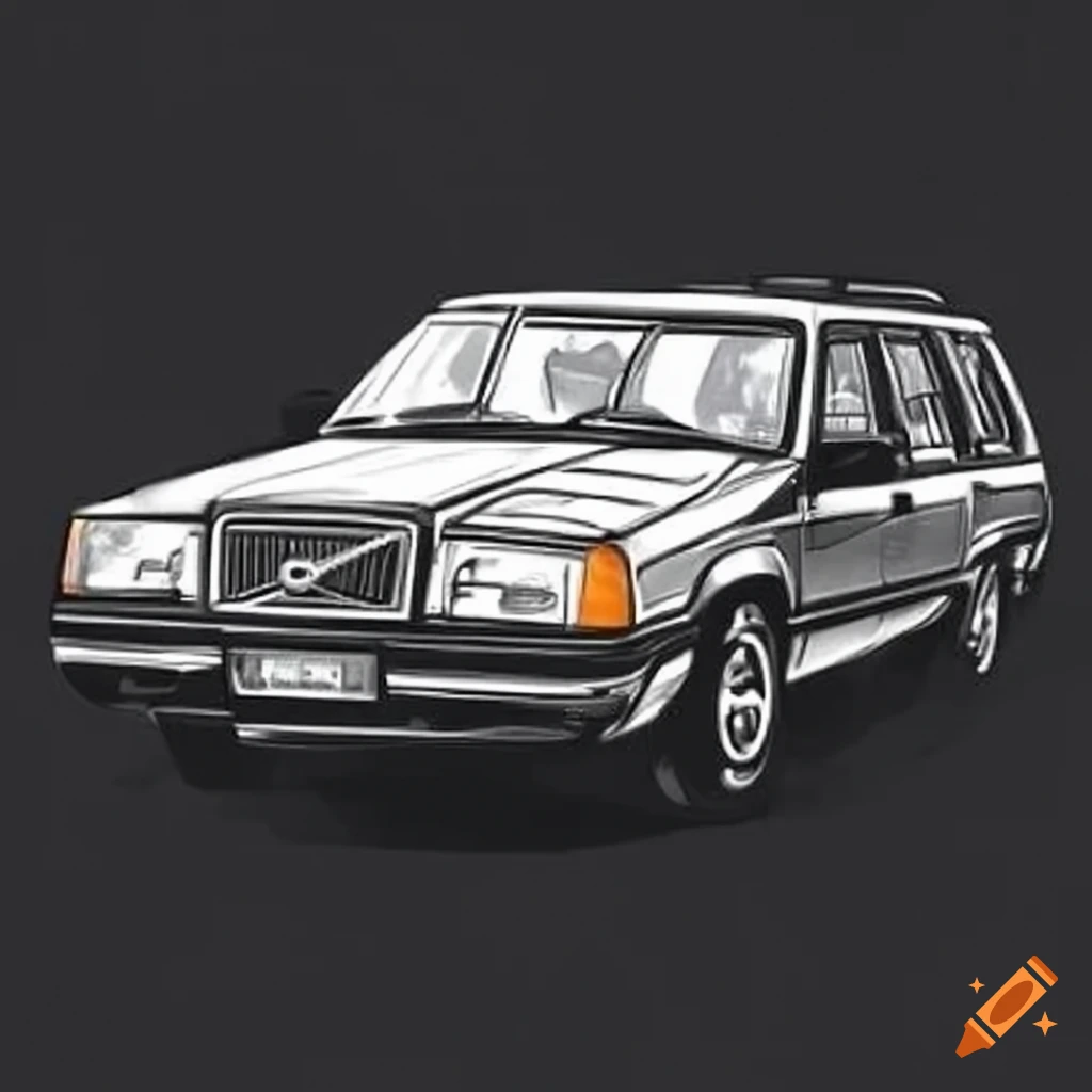 Picture of a volvo 740 station wagon