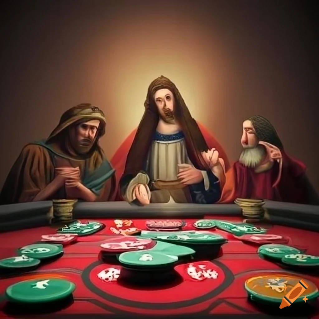 Jesus Playing Poker Devil And Jesus Playing Poker On A Train, Souls On