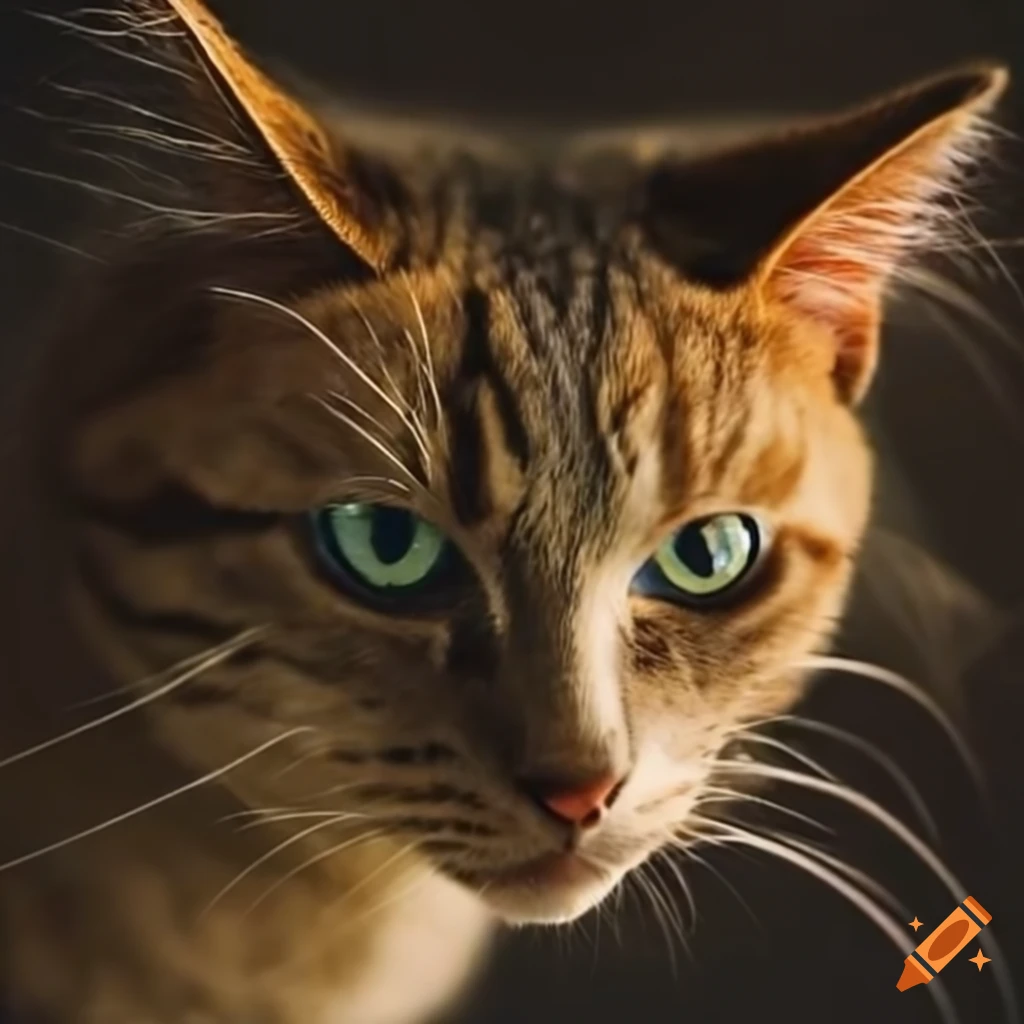 Close-up of a cat on Craiyon