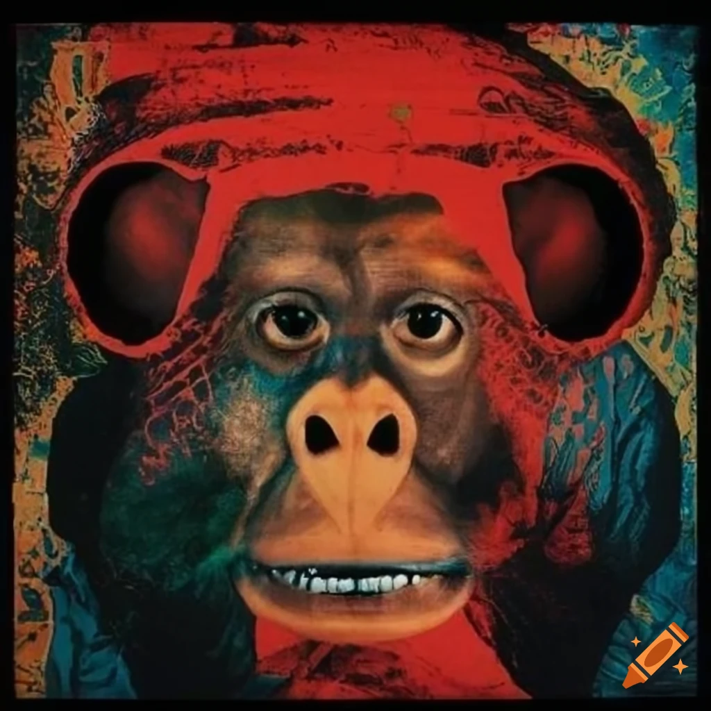 Collage artwork of monkey dada mixed with art brut lp cover
