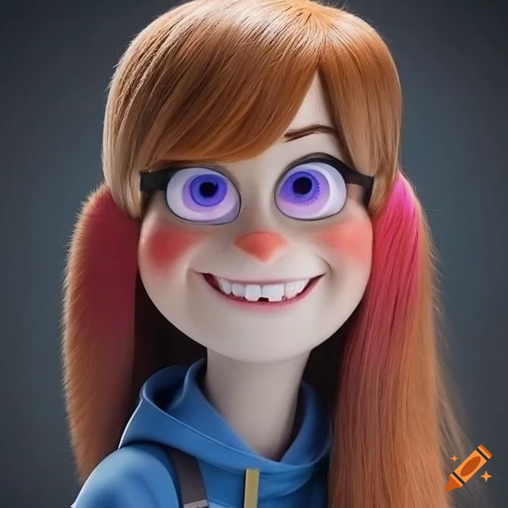 Realistic portrait transformation of mabel pines into judy hopps on Craiyon